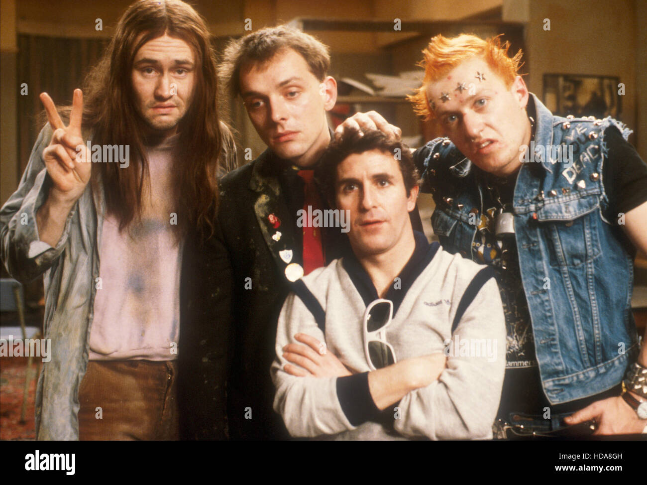 THE YOUNG ONES, (from left): Nigel Planer, Rik Mayall, Christopher Ryan ...