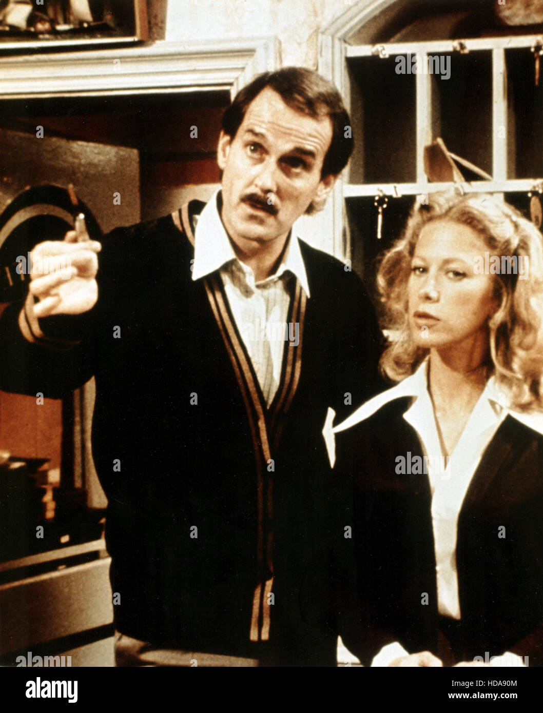 FAWLTY TOWERS, John Cleese, Connie Booth, 1974-1979 Stock Photo - Alamy
