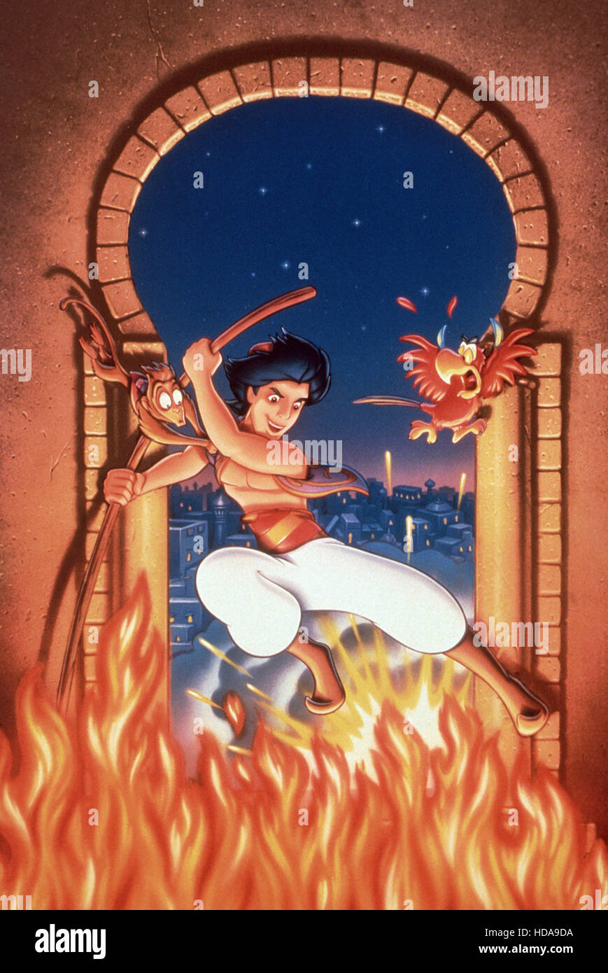 ALADDIN (aka ALADDIN: THE SERIES), from left: Abu, Aladdin, Iago, 1994 ...