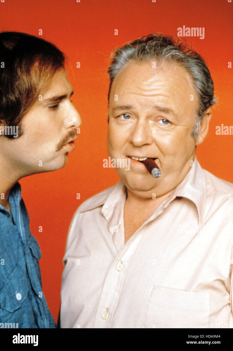 ALL IN THE FAMILY, Rob Reiner, Carroll O'connor, 1971-1983 Stock Photo ...