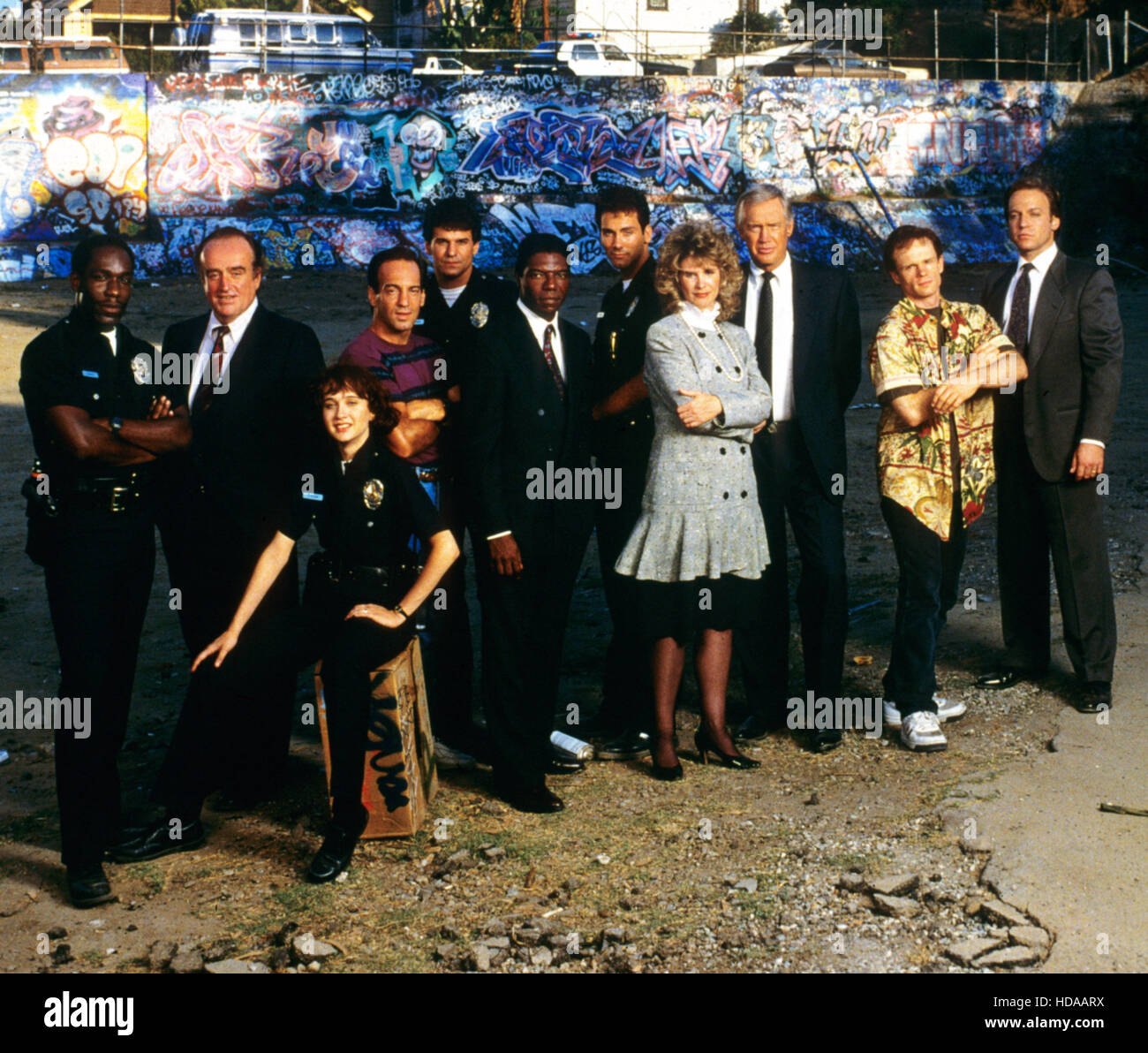 COP ROCK, l-r: James McDaniel, Ron McLarty, Anne Bobby, Peter Onorati ...