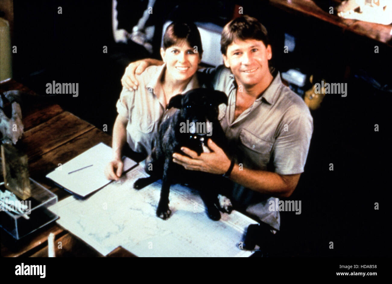 CROCODILE HUNTER, Steve Irwin, Terri Irwin, with dog Sui, 1996-2006 ...