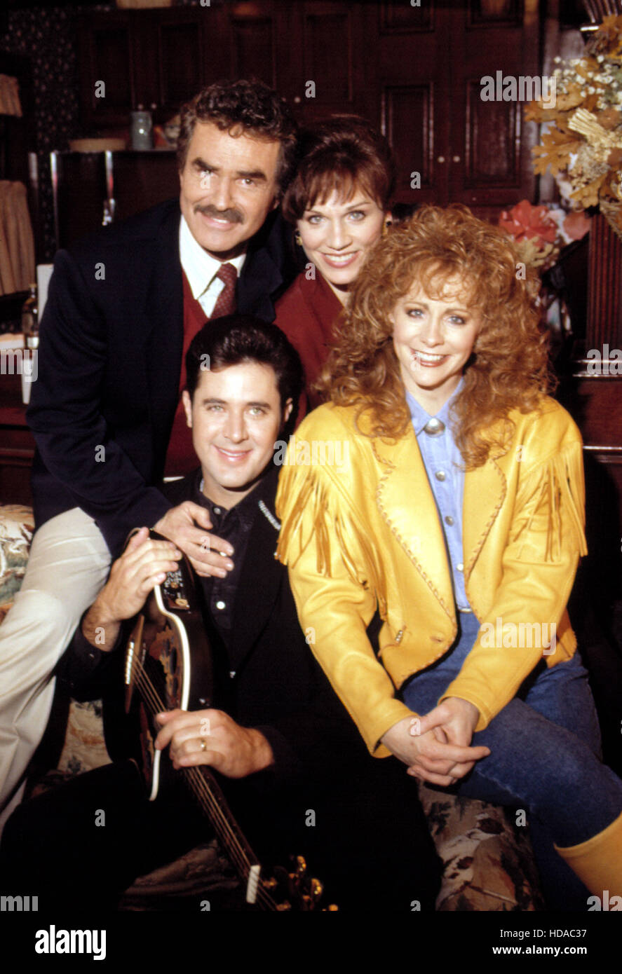 EVENING SHADE, Burt Reynolds, Marilu Henner, Vince Gill, Reba McEntire, 1990-94, episode 'Ava ...