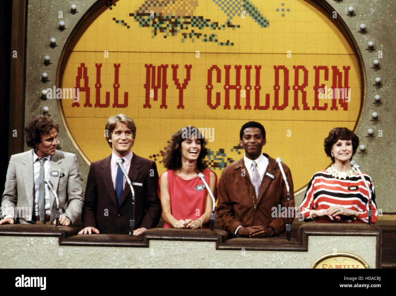 FAMILY FEUD, cast from 'All My Children', (from left): Dack Rambo ...