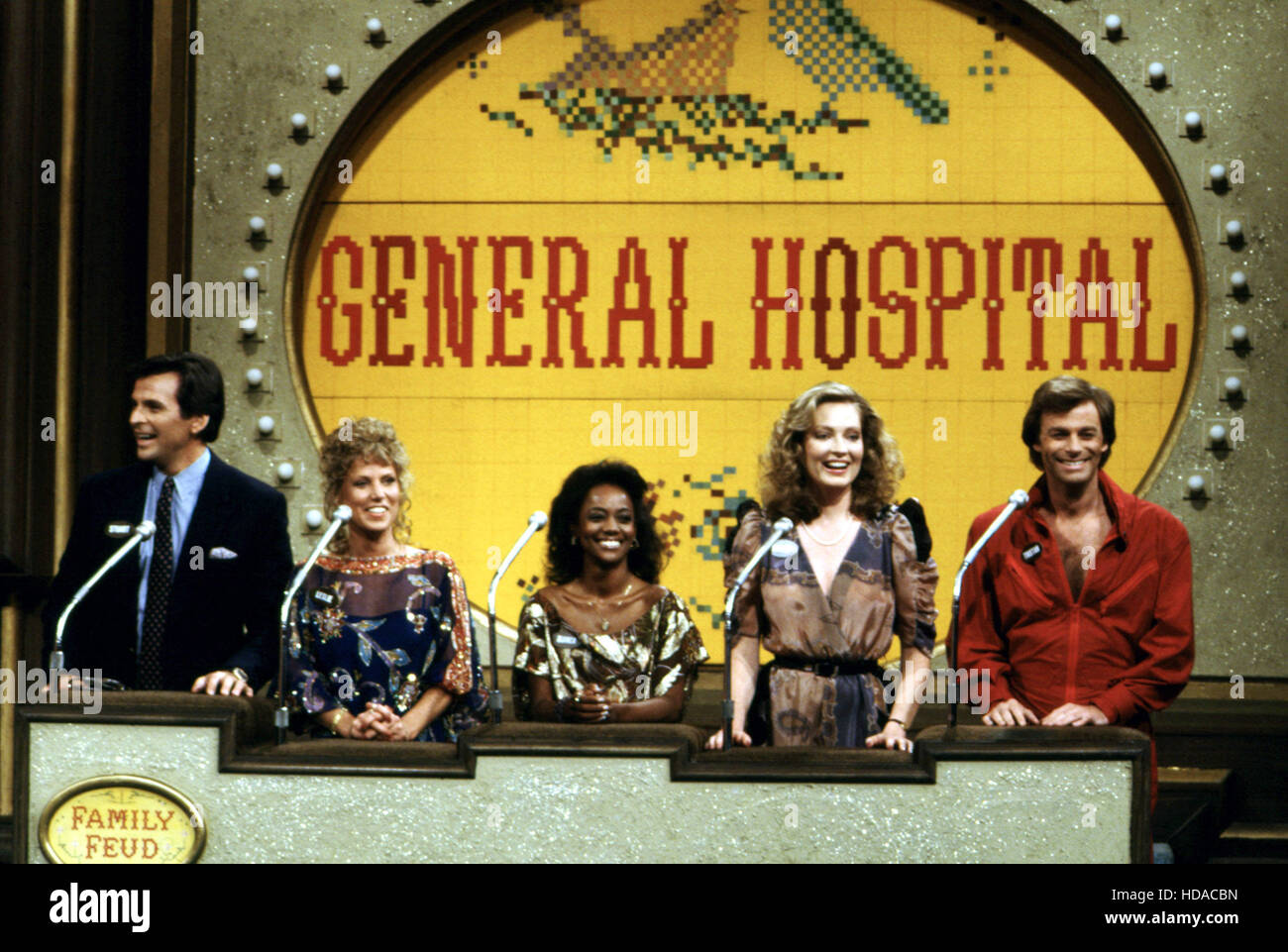 FAMILY FEUD, cast from 'General Hospital', (from left): Stuart Damon ...