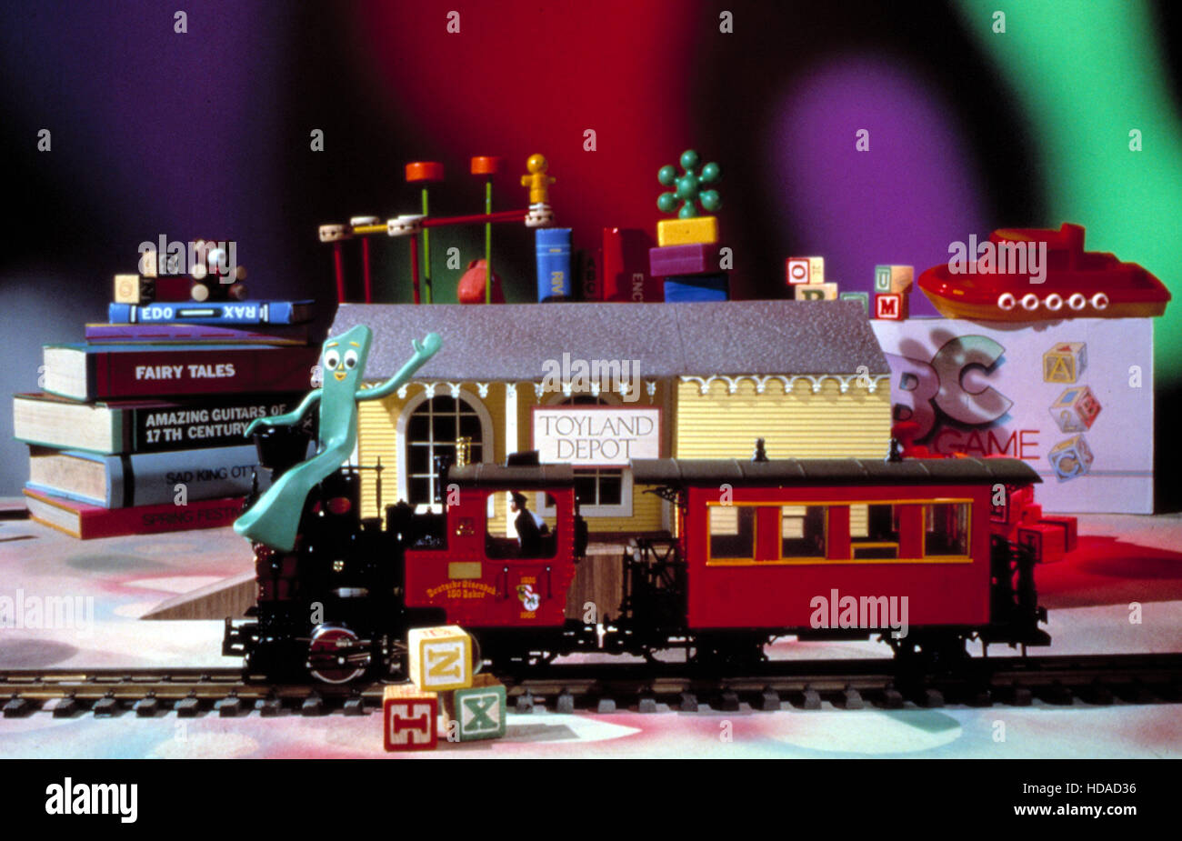 GUMBY, claymation set, 1988 Stock Photo - Alamy