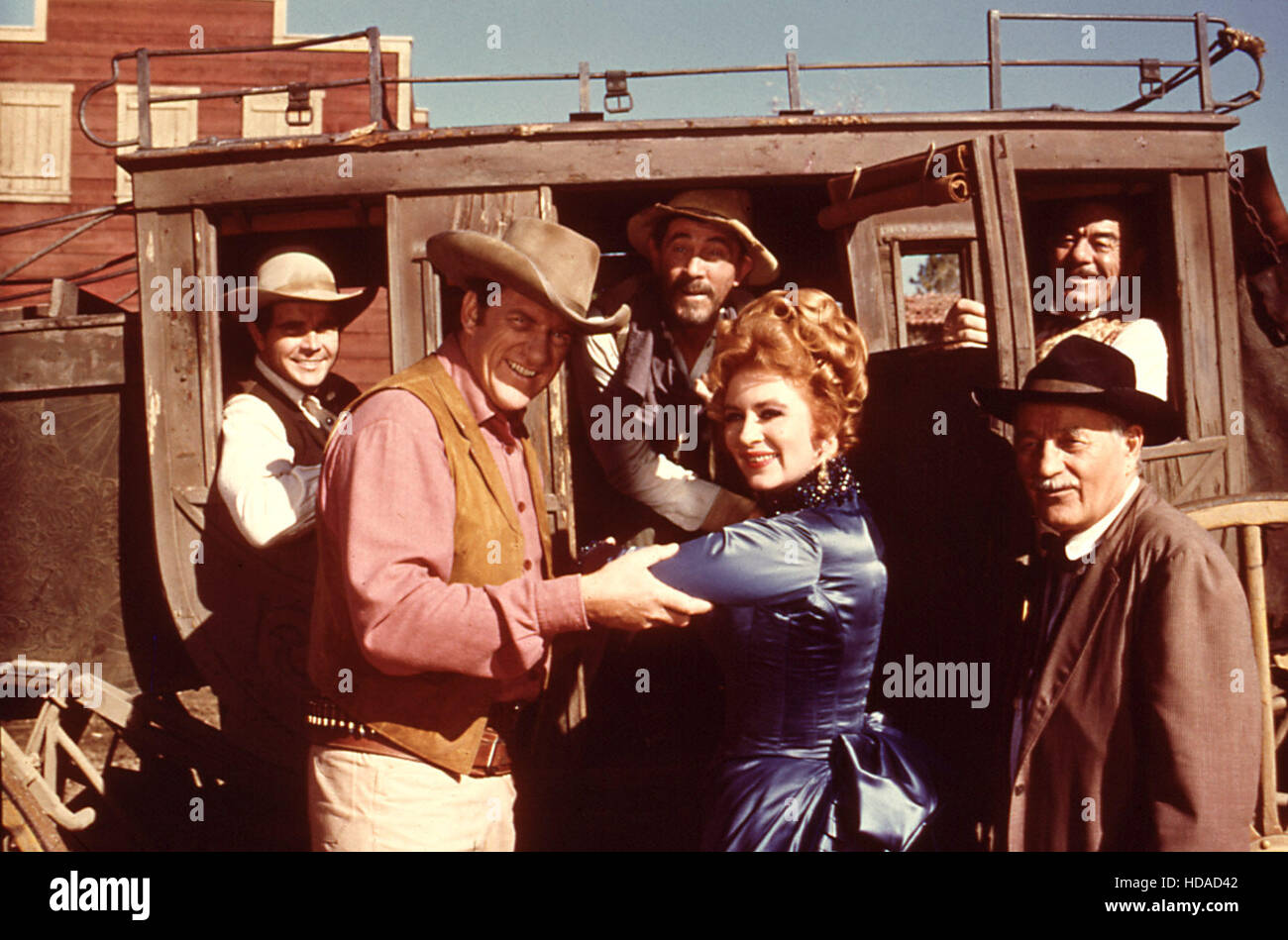 GUNSMOKE, Buck Taylor, James Arness, Ken Curtis, Glenn Strange, Milburn ...