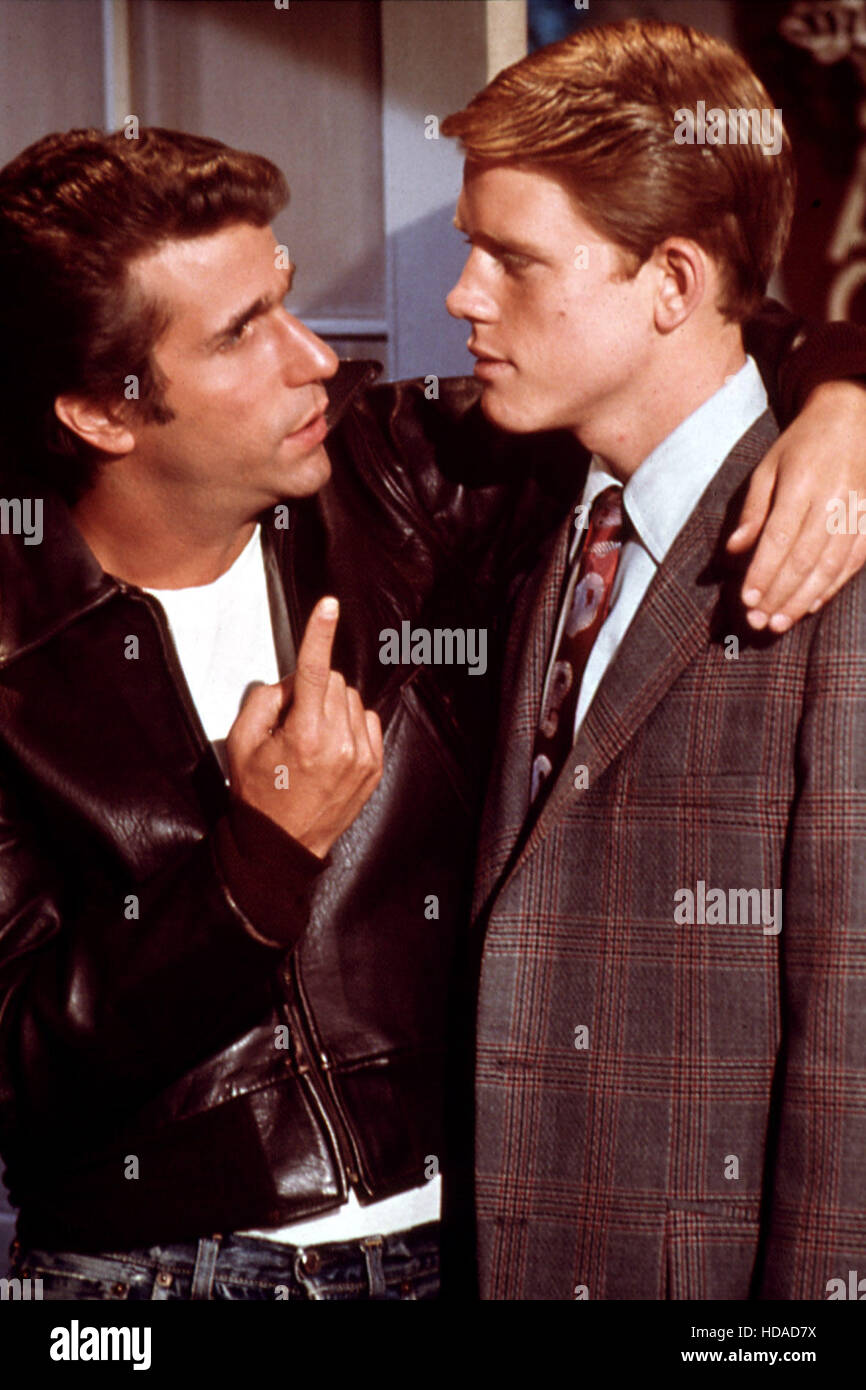 HAPPY DAYS, Henry Winkler, Ron Howard, television, 1974-1984 Stock Photo - Alamy