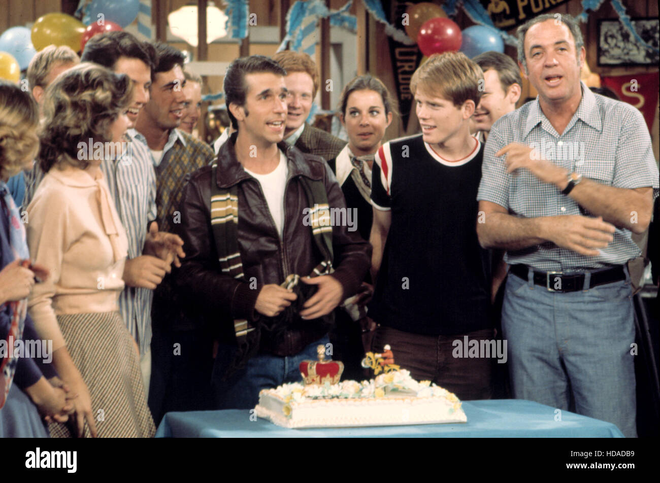 HAPPY DAYS, Anson Williams, Henry Winkler, Donny Most, Ron Howard ...