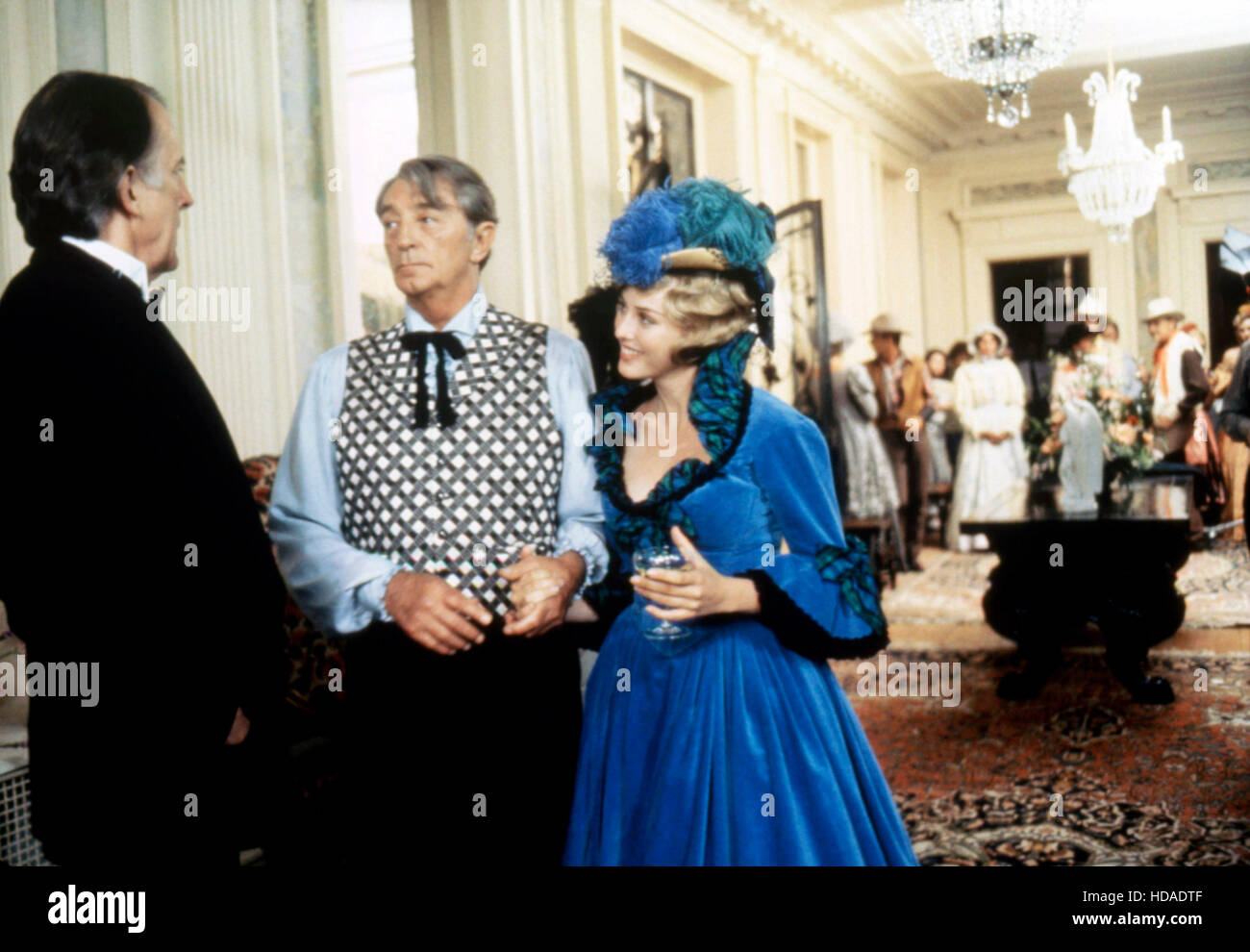 THE HEARST AND DAVIES AFFAIR, Robert Mitchum (2nd from left), Virginia ...