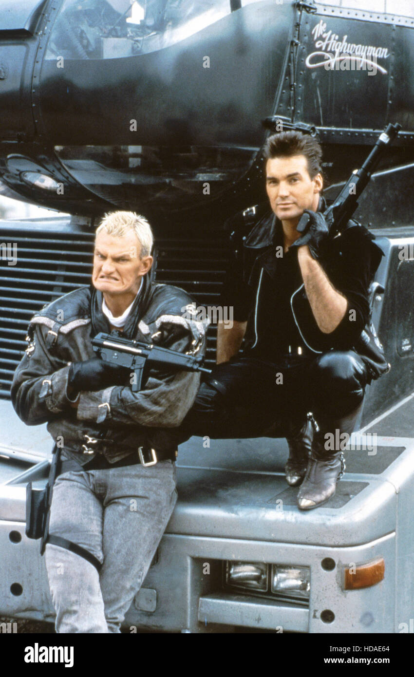 THE HIGHWAYMAN, (from left): Mark 'Jacko' Jackson, Sam J. Jones, 1987 ...