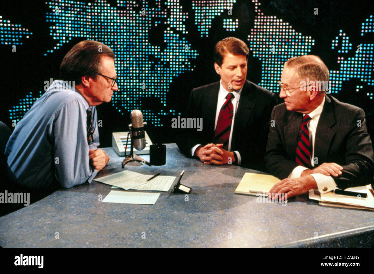 LARRY KING LIVE, 1985-present, Larry King, 1990s Stock Photo - Alamy
