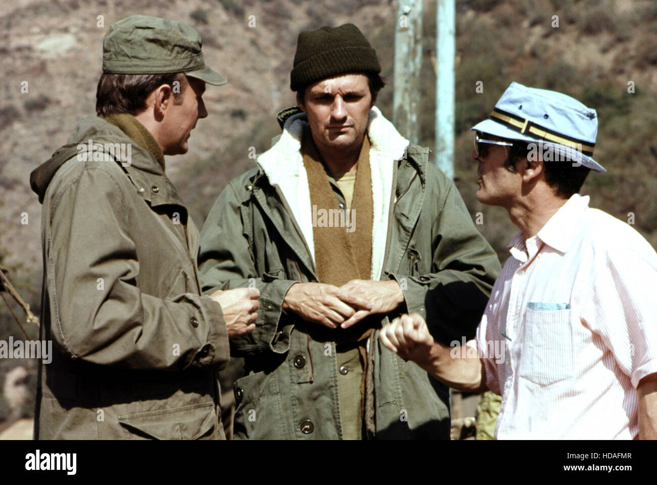 MASH, (aka M*A*S*H), from left: Larry Linville, Alan Alda, producer ...