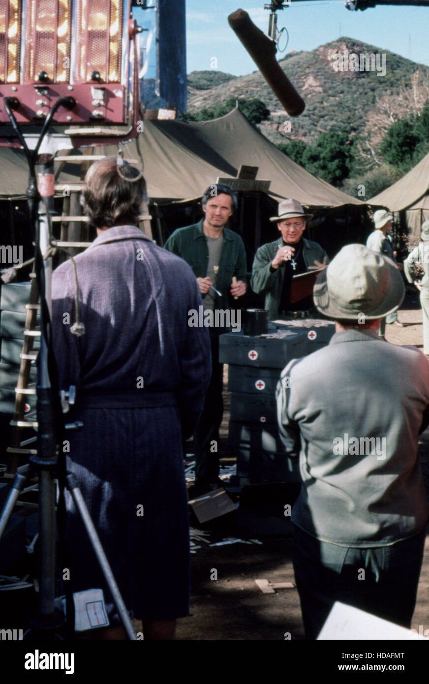 MASH, (aka M*A*S*H), background from left: Alan Alda, William ...