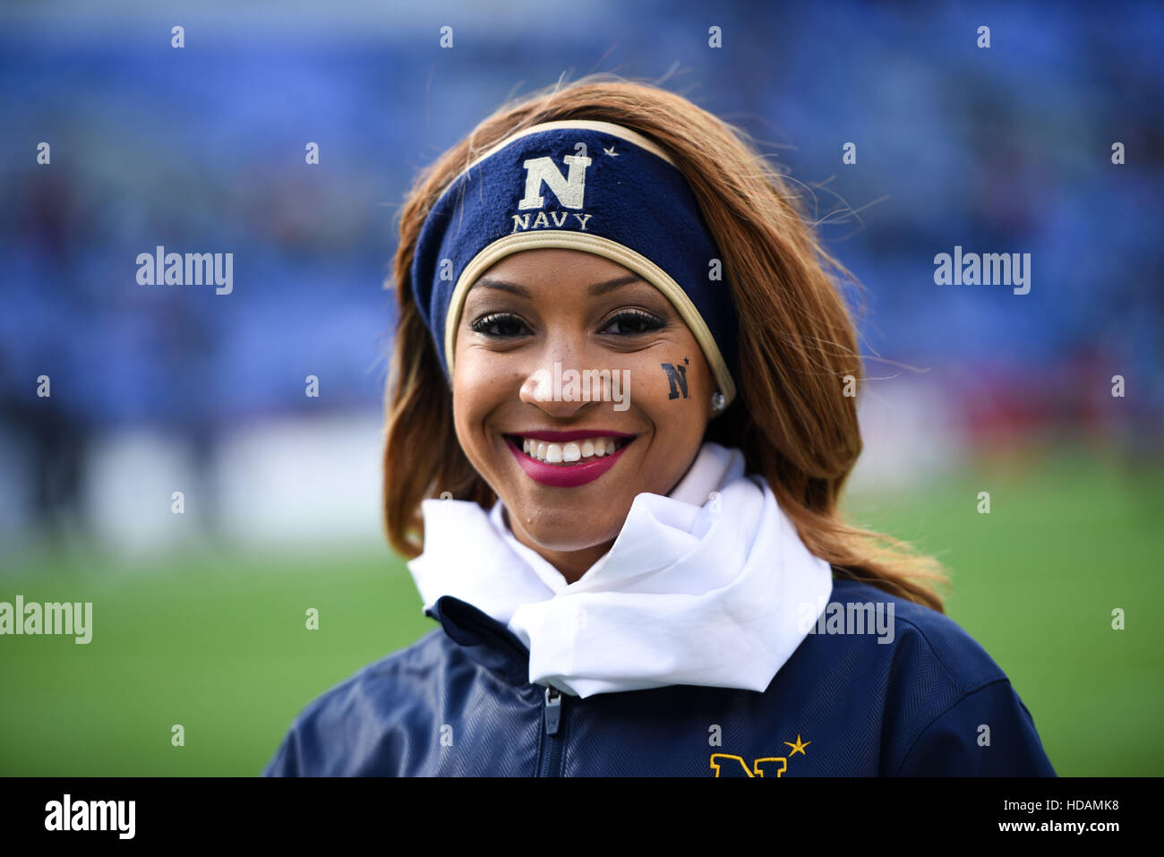 Baltimore, Maryland, USA. 10th Dec, 2016. Navy cheerleaders during the ...