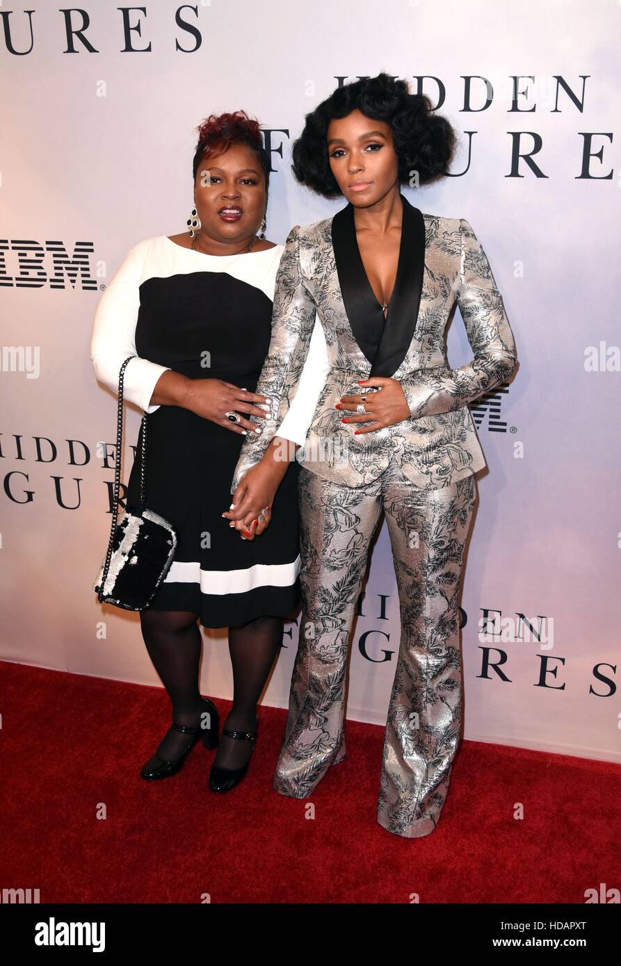 New York, NY, USA. 10th Dec, 2016. Janelle Monae and her mother at ...