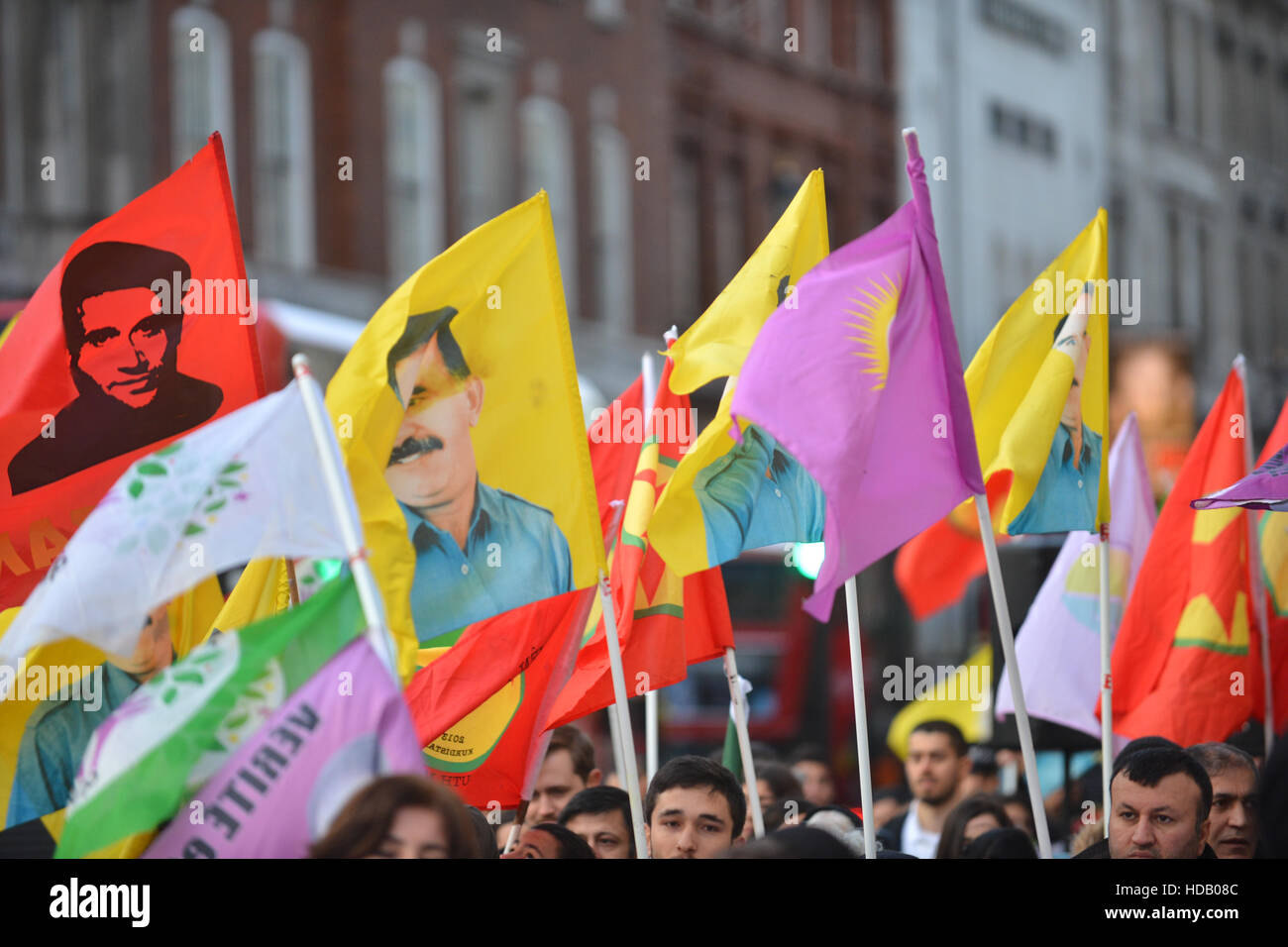 Whitehall, London, UK. 11th December 2016. Kurdish people protesting ...