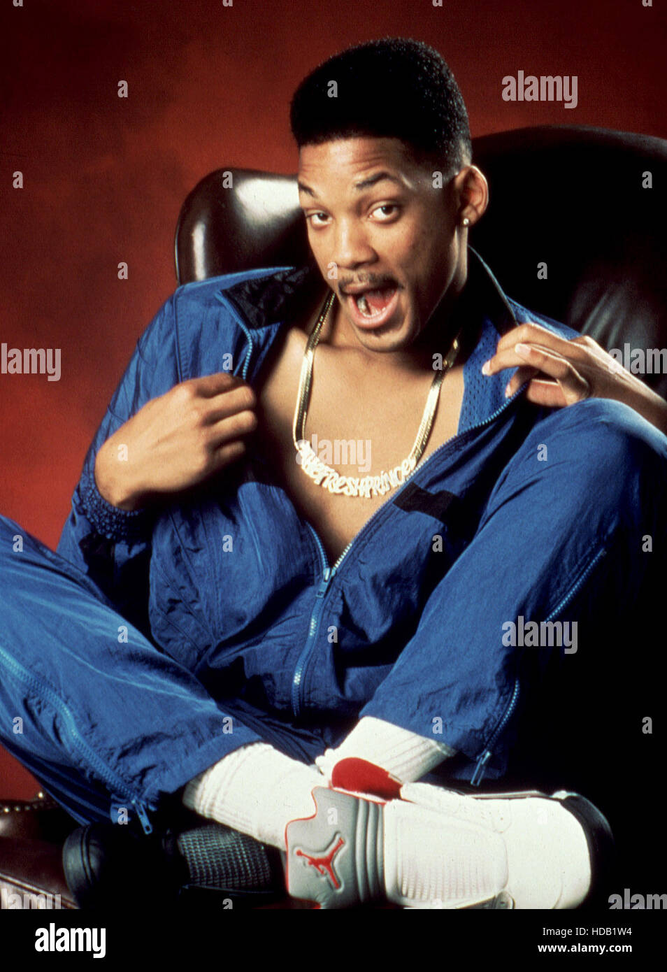 FRESH PRINCE OF BEL AIR, Will Smith, 1990-1996, necklace Stock Photo ...