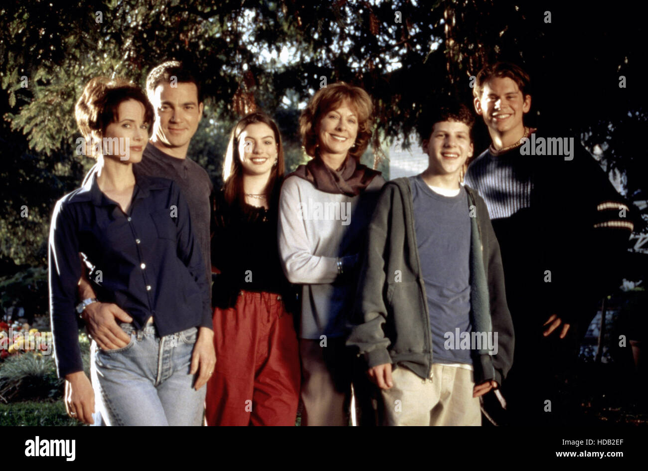 GET REAL, (from left): Debrah Farentino, Jon Tenney, Anne Hathaway ...