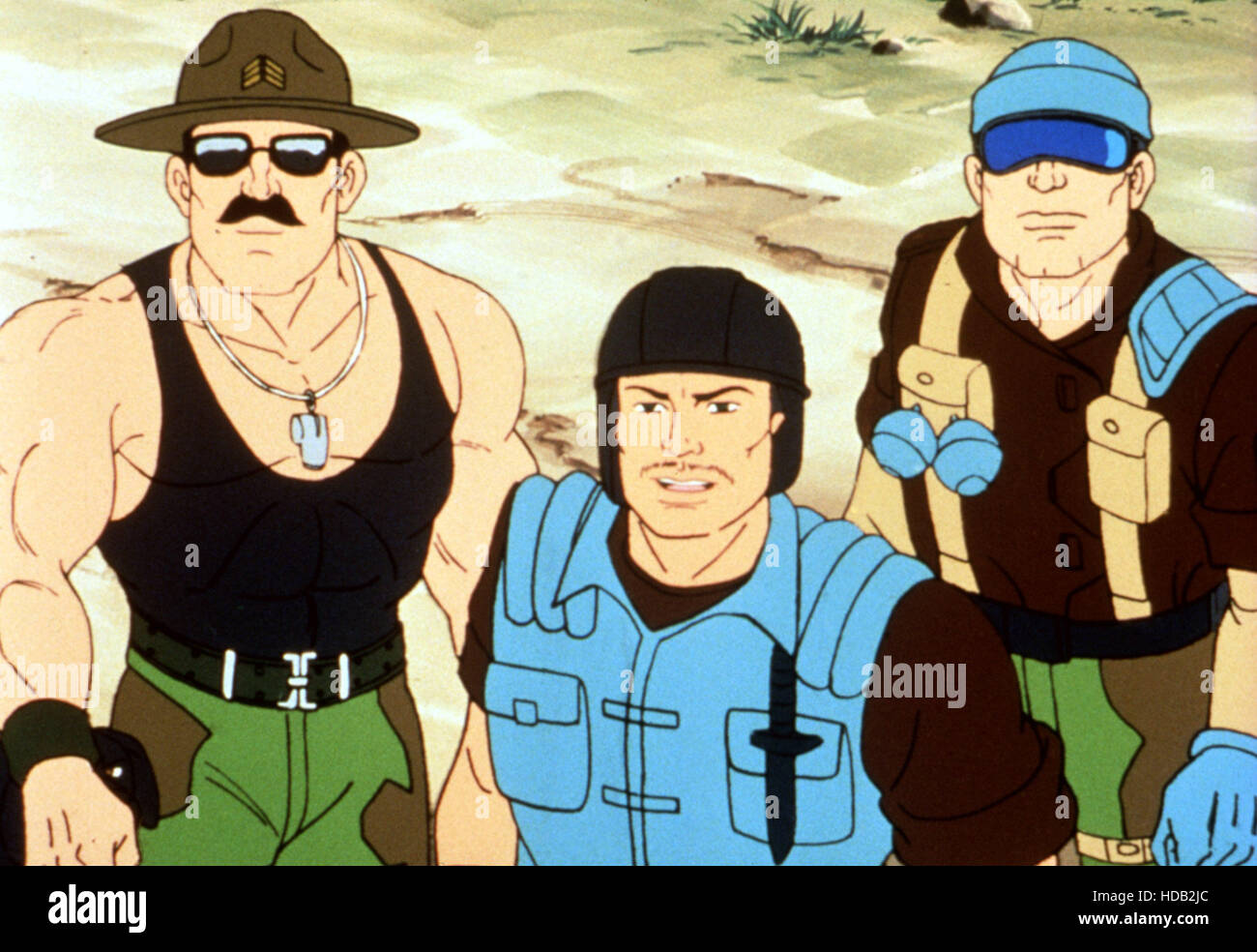 G.I. JOE, G.I. Joe (center), Sgt. Slaughter (l.), 1985-86 Stock Photo ...
