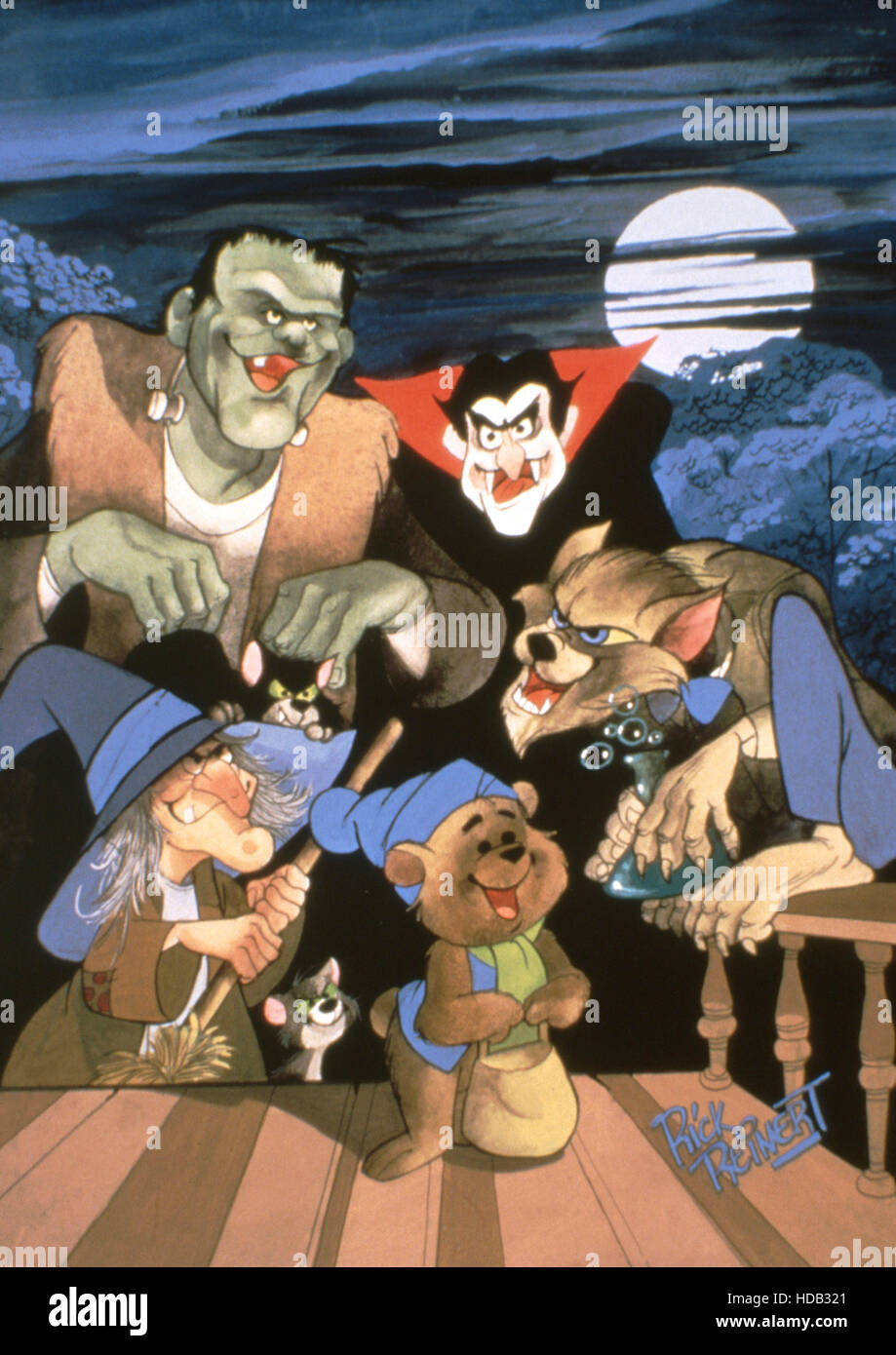 THE GREAT BEAR SCARE, (clockwise from top left): Frankenstein, Dracula ...