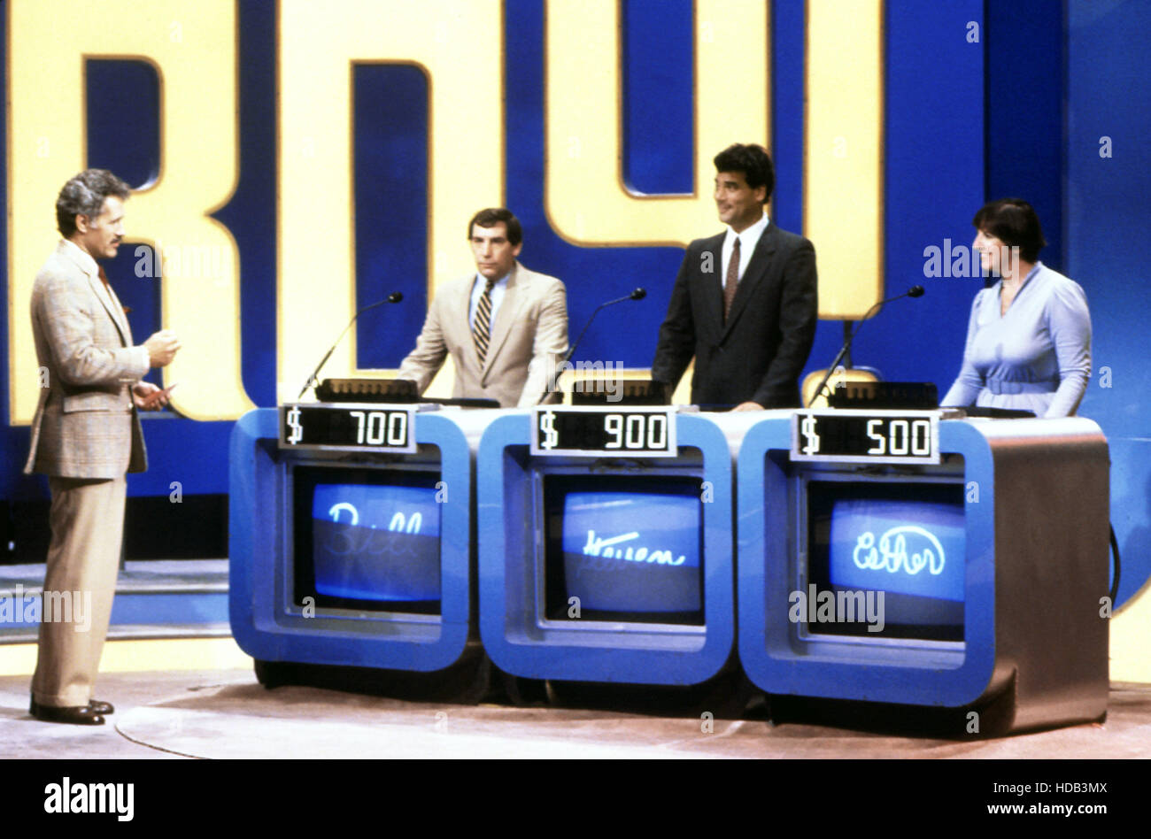 JEOPARDY!, host Alex Trebek (with contestants), 1984-, © ABC / Courtesy ...