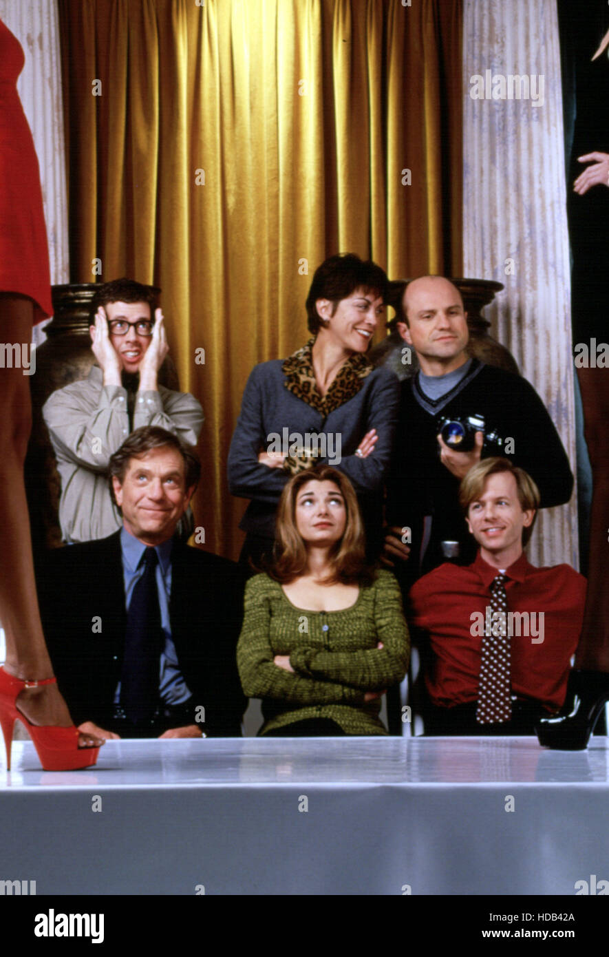 Just Shoot Me Front Row George Segal Laura San Giacomo David Spade Back Row Chris