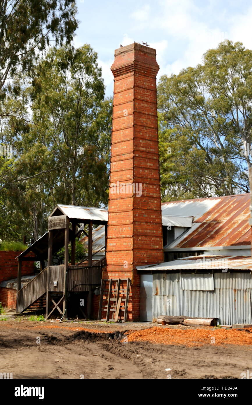 On steam stack on a timber mill in Koondrook Victoria Australia Stock ...