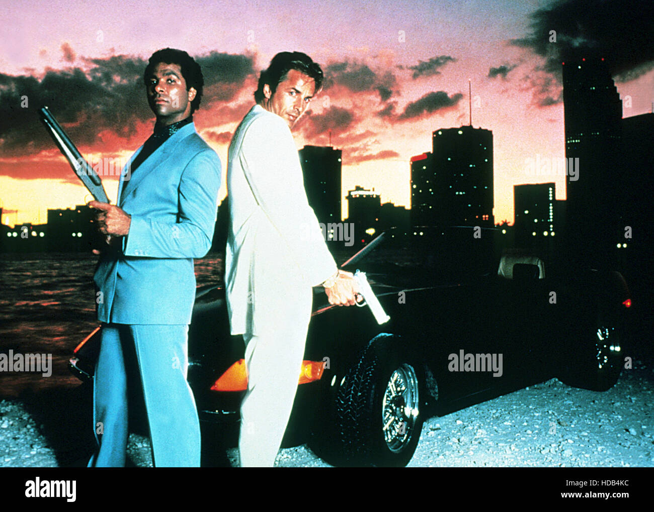 MIAMI VICE, l-r: Philip Michael Thomas, Don Johnson, 1984 - 1989. (c ...