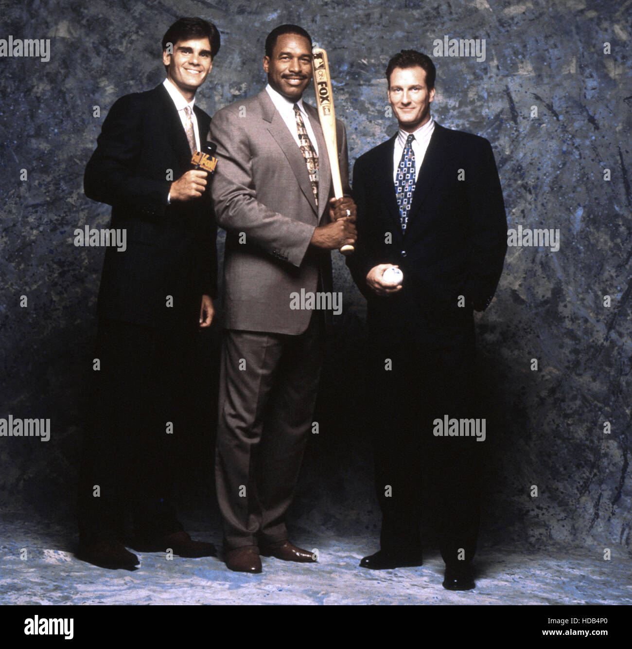 MLB ON FOX, (from left): Chip Caray, Dave Winfield, Steve Lyons, 1996 ...