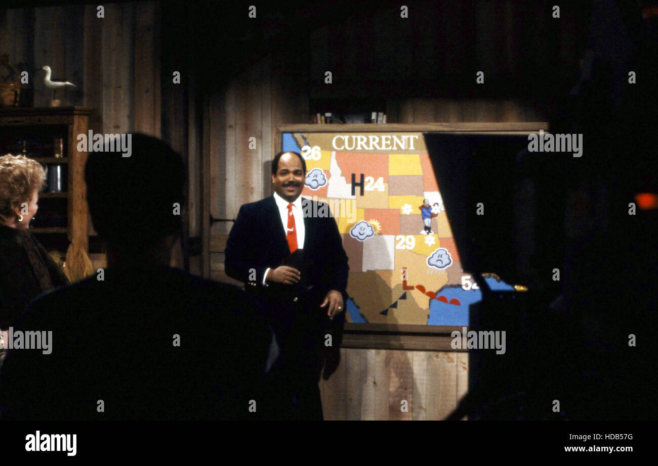 THE MORNING PROGRAM, Mariette Hartley (far left), Mark McEwen on set ...