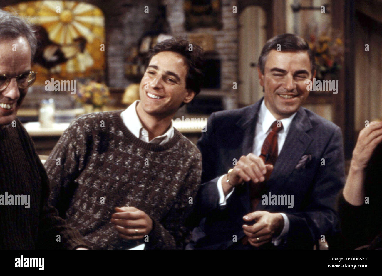 THE MORNING PROGRAM, Bob Saget, Rolland Smith on set 1987, photo ...