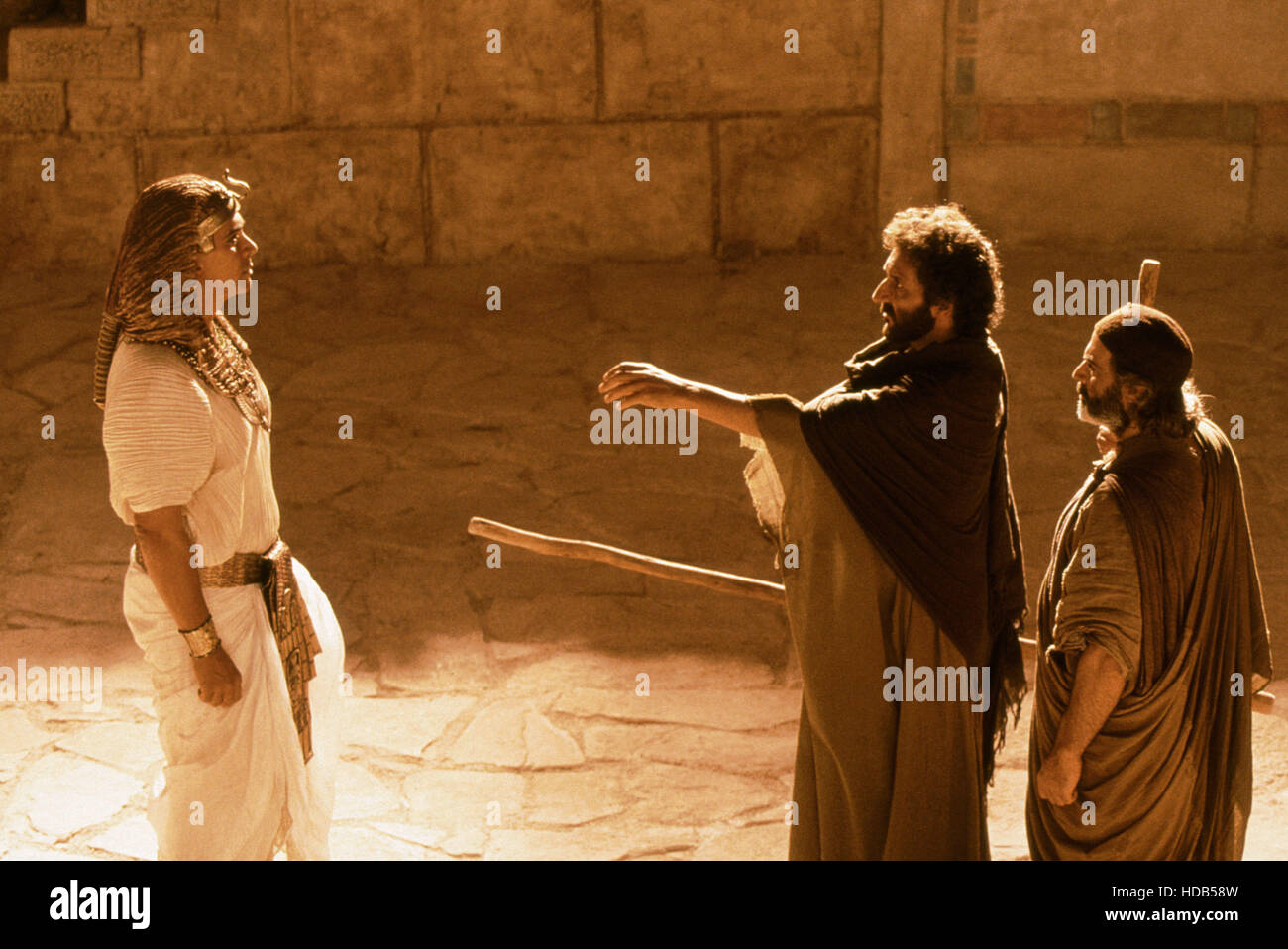 MOSES, Frank Langella (left), Ben Kingsley (center), 1995. © TNT ...