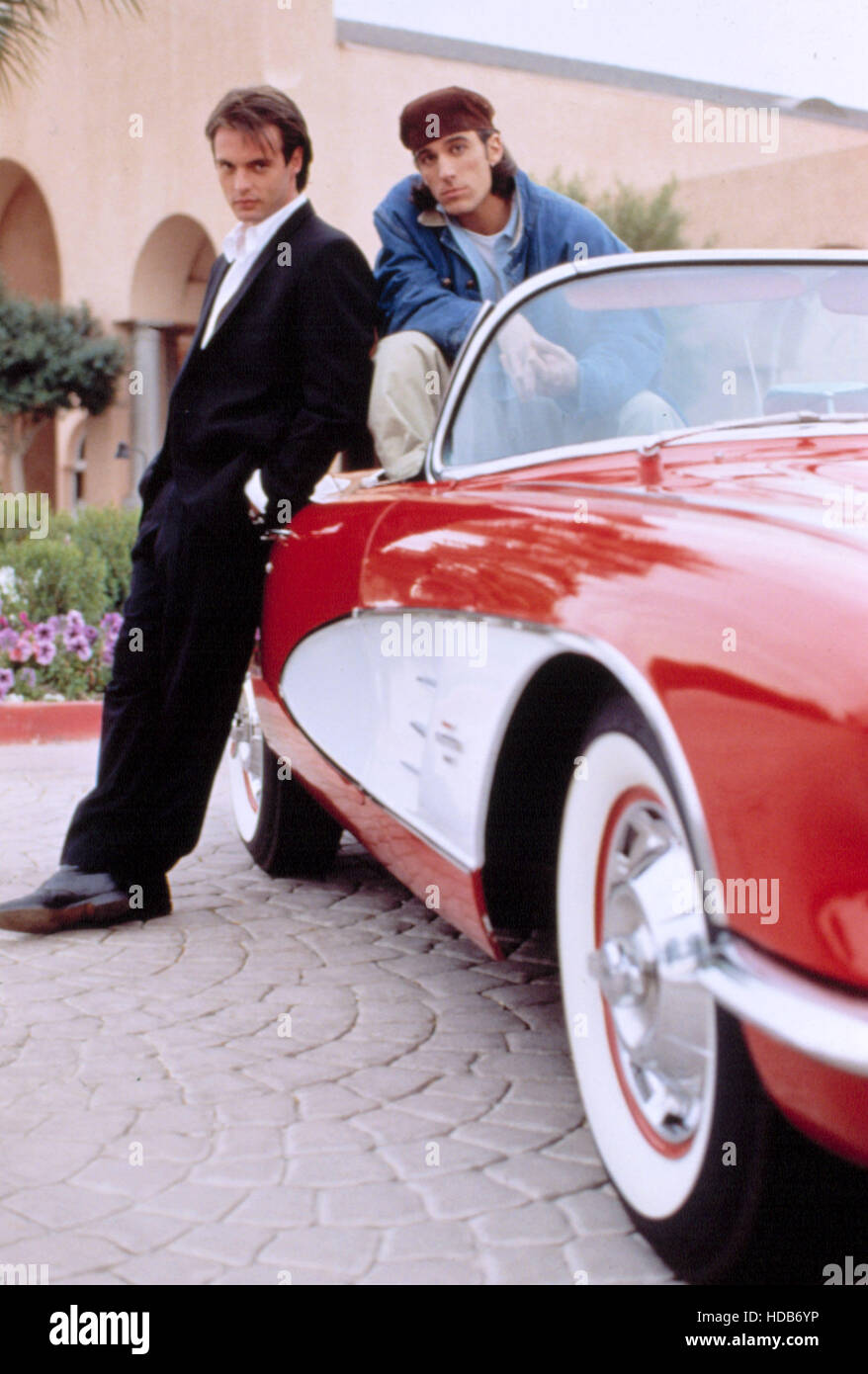 ROUTE 66, James Wilder, Dan Cortese, with the 1961 Corvette, 1993 Stock ...