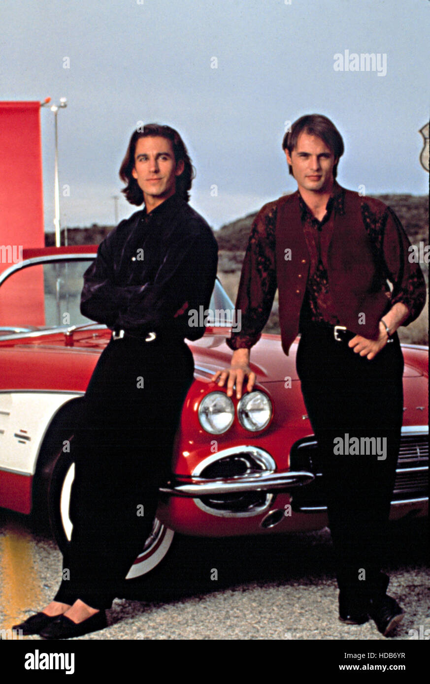 ROUTE 66, Dan Cortese, James Wilder, with the 1961 Corvette, 1993 Stock ...