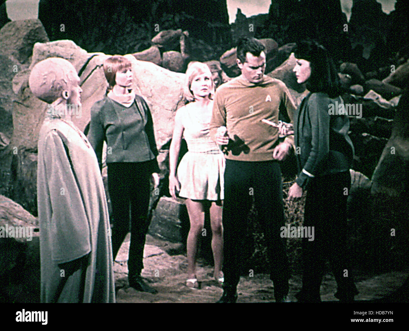 STAR TREK, Jeffrey Hunter, Leonard Nimoy, in the Pilot episode: The ...