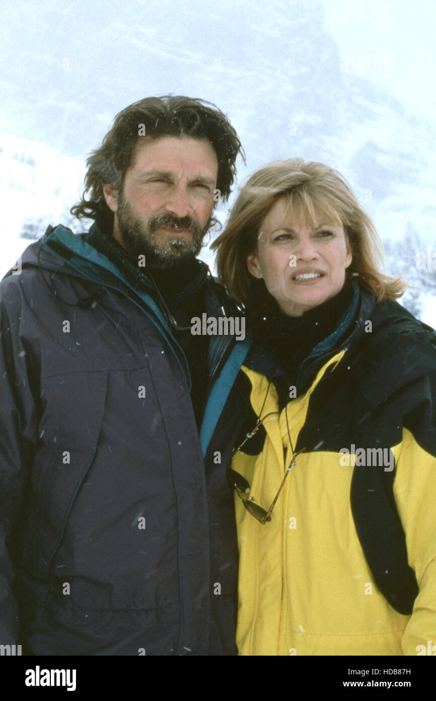 SURVIVAL ON THE MOUNTAIN, (from left): Dennis Boutsikaris, Markie Post ...