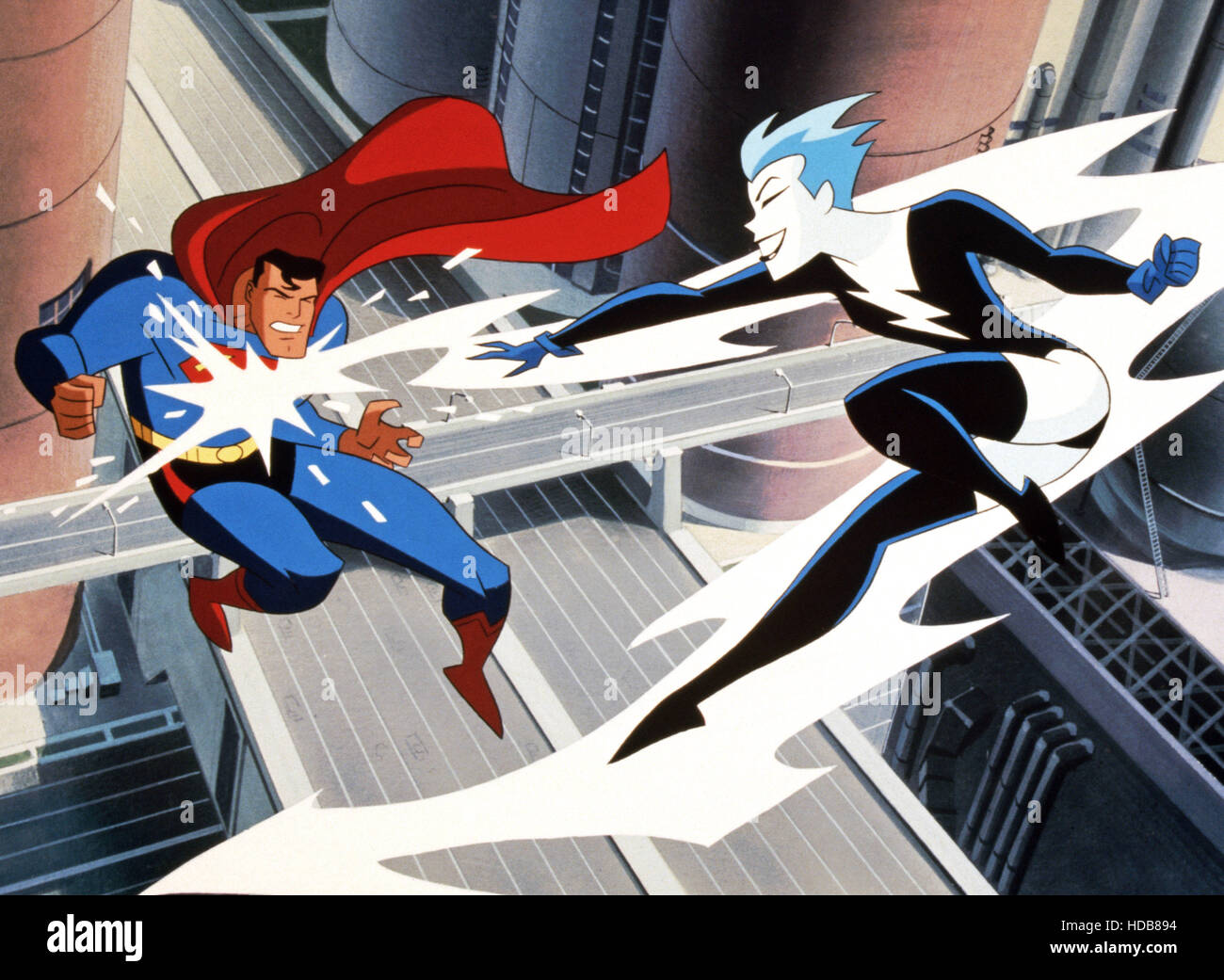 SUPERMAN: THE ANIMATED SERIES, (from left): Superman, Livewire, 1996 ...