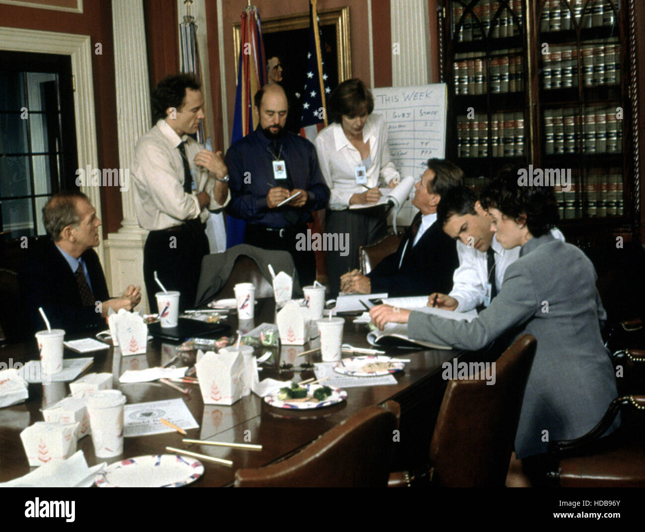 THE WEST WING, John Spencer, Bradley Whitford, Richard Schiff, Allison ...
