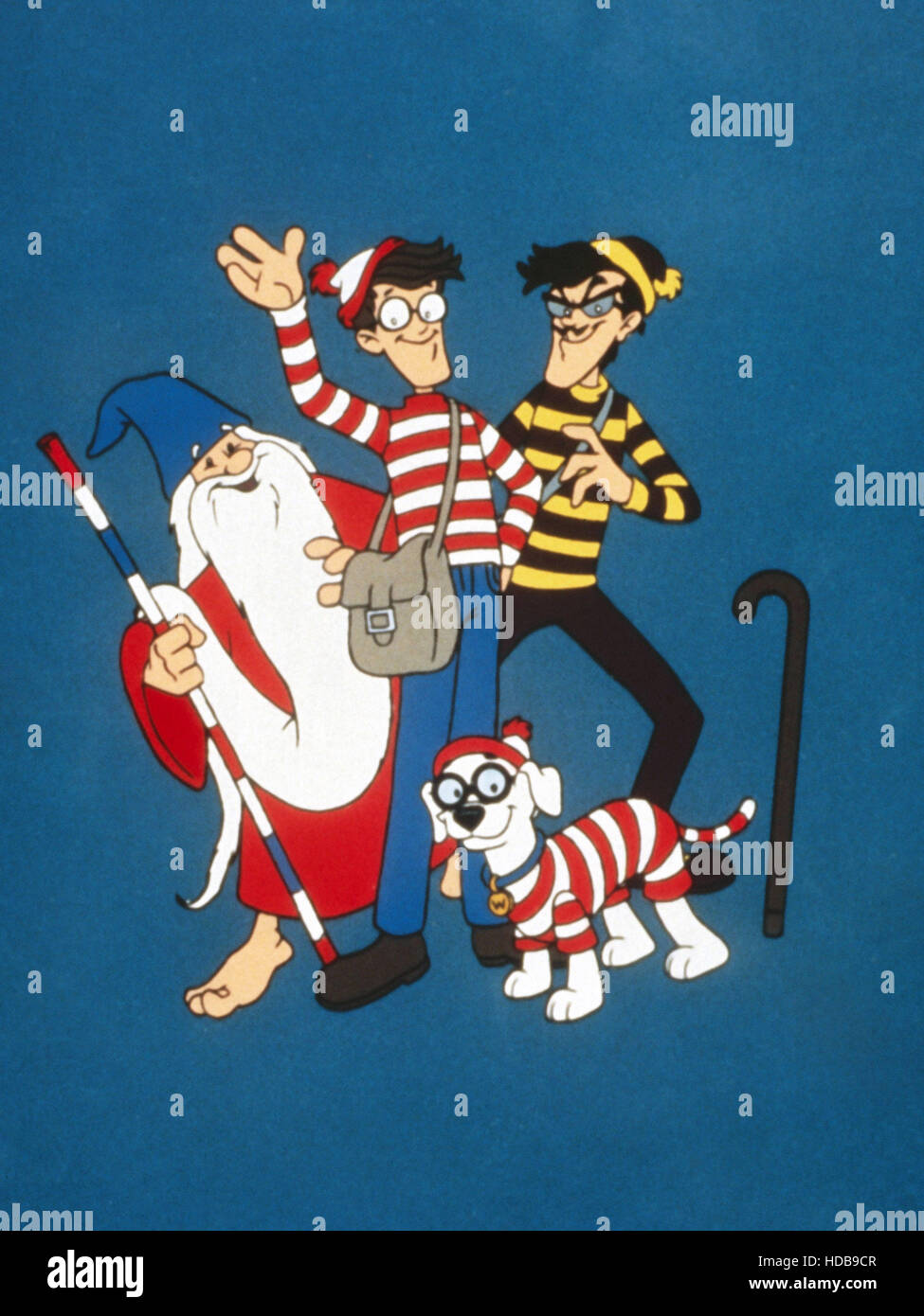 WHERE'S WALDO?. from left: Wizard Whitebeard, Waldo, Odlaw, Woof, 1991 ...