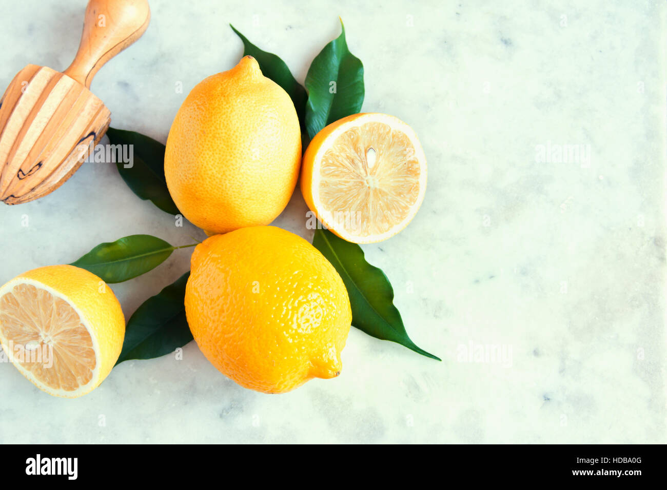 Half fresh lemon leaves hi-res stock photography and images - Alamy