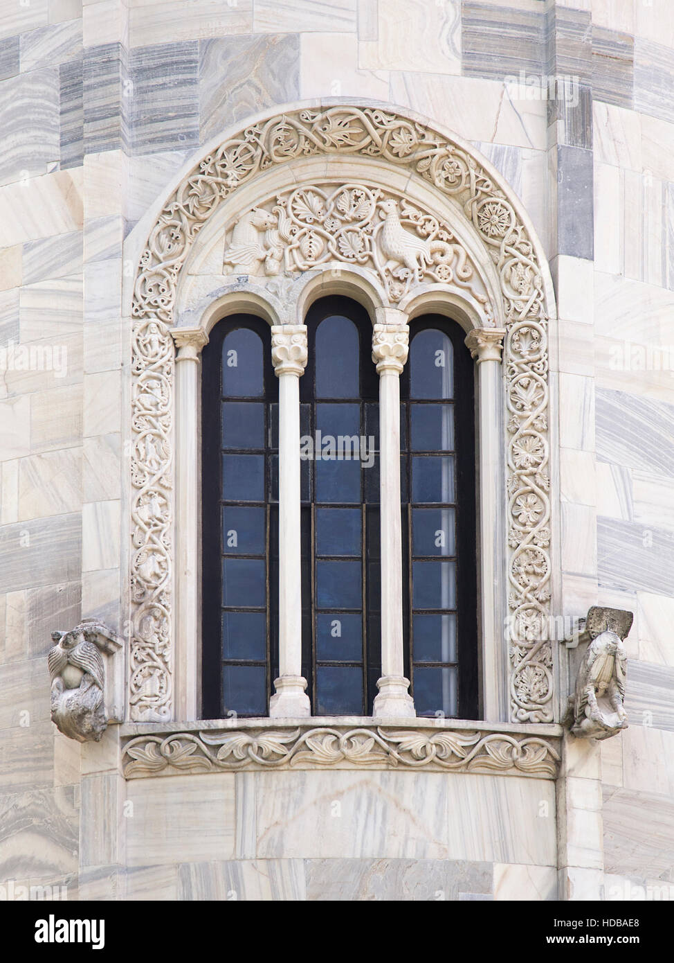 Window of Virgin's church in Studenica monastery in Serbia Stock Photo ...