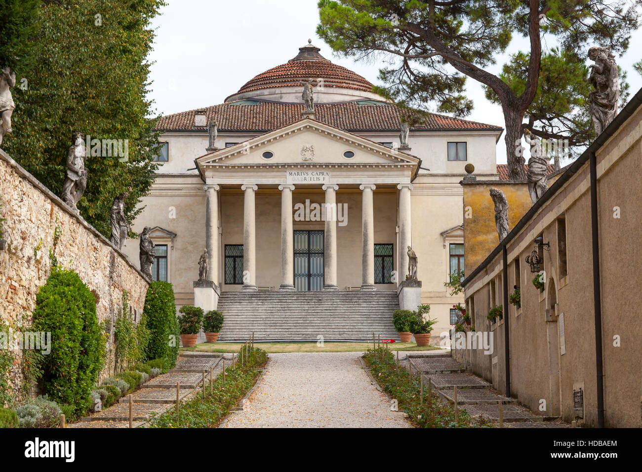 Famous Villa La Rotonda by Italian architect Andrea Palladio, Vicenza ...