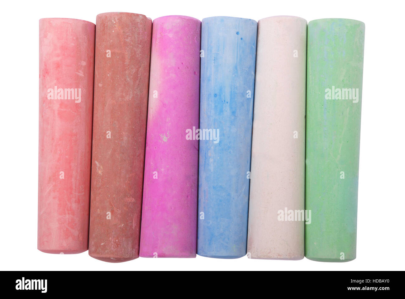 Colored chalk art isolated on white background. Clipping path included ...