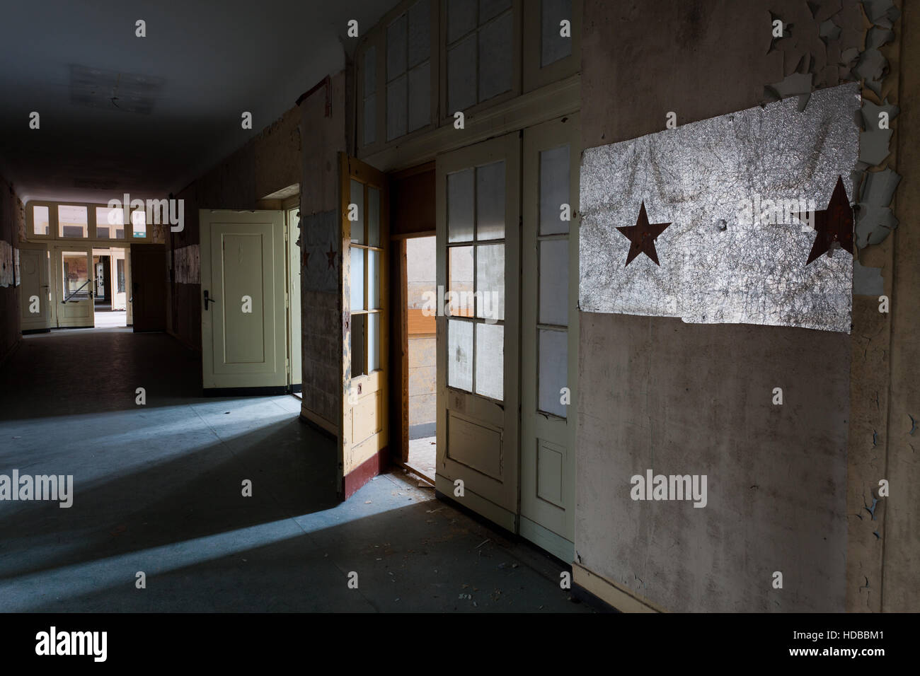 The abandoned former Soviet Army headquarters in Wuensdorf near Berlin ...