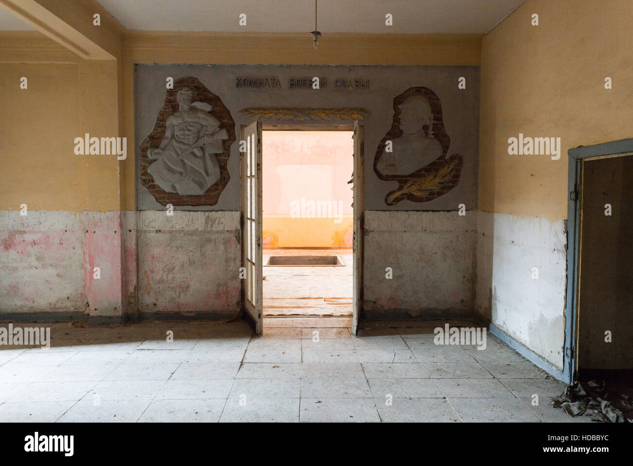 The abandoned former Soviet Army headquarters in Wuensdorf near Berlin ...