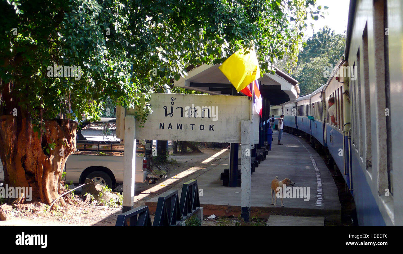 Nam Tok station end of the line for the Burma Railway Thailand Stock ...