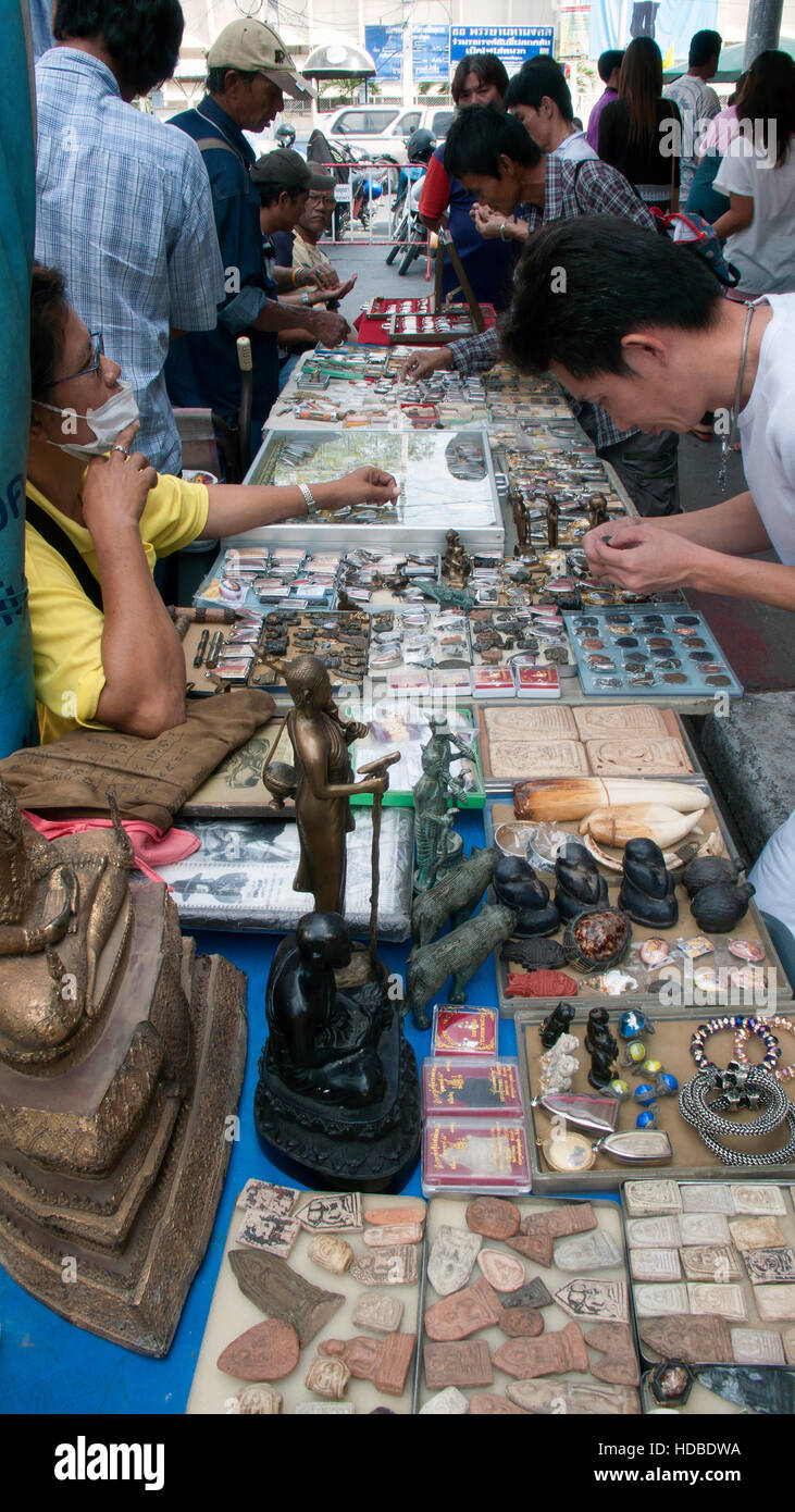 Buddhist amulet stall Ayutthaya Thailand Stock Photo - Alamy