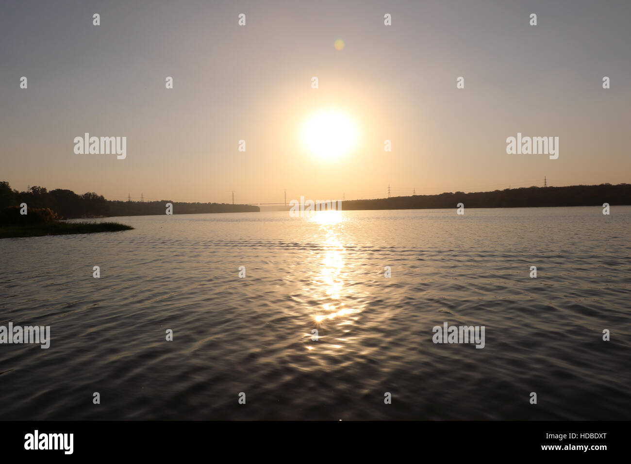 Attractive sun shine view over the water Stock Photo - Alamy