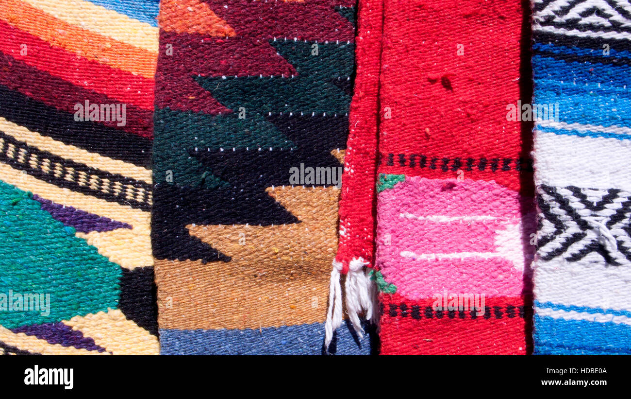 Colourful blanket display beach store Puerto Vallarta Mexico Stock ...